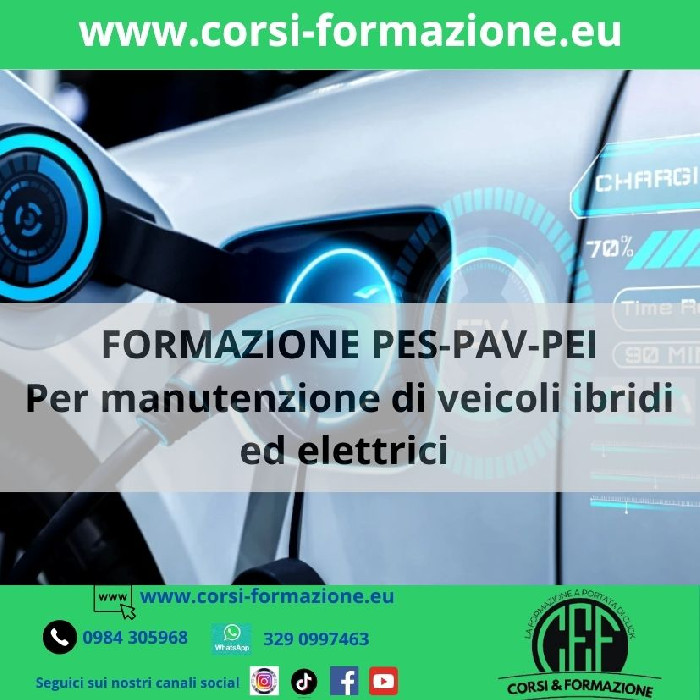 Corso Pav Pes Pei per manutenzione veicoli ibridi ed elettrici ...